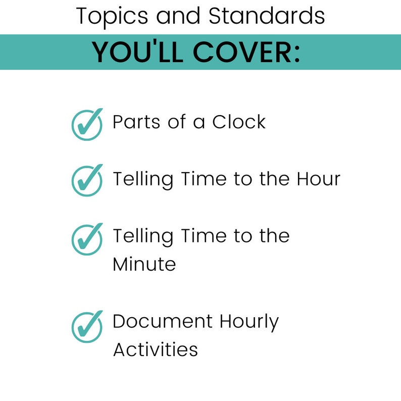 Telling Time Anchor Charts: Hour & Minute Classroom Posters (digital ...
