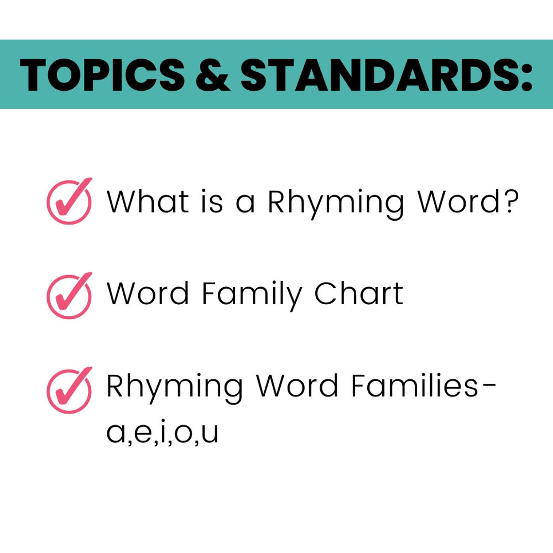 Rhyming Word Family Phonics Anchor Charts and Classroom Posters - Etsy