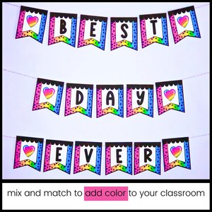 90s Retro Rainbow Editable A-Z Bulletin Board Banners | Classroom Decor ...
