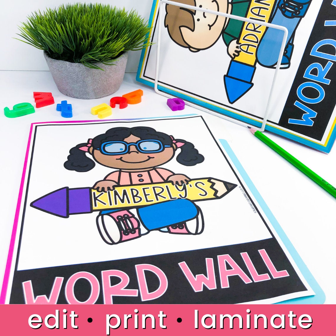 Personal Word Wall Folder - Etsy