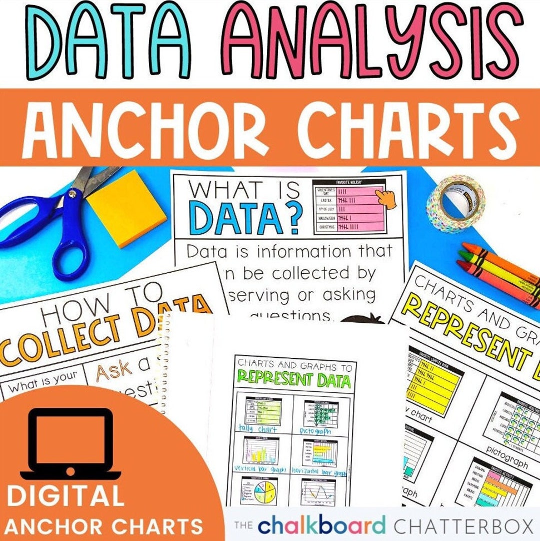 Data Analysis Anchor Charts: Bar Graphs & Tally Charts (digital ...