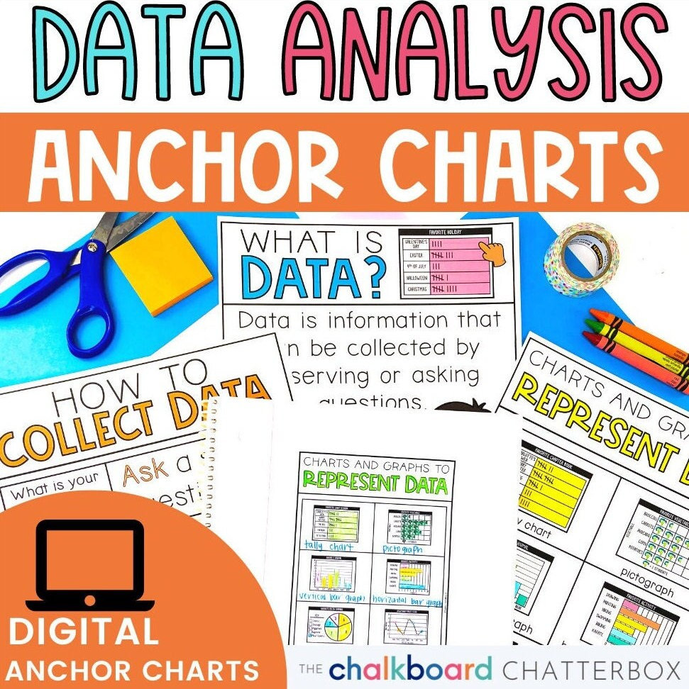 Data Analysis Anchor Charts: Bar Graphs & Tally Charts (digital ...