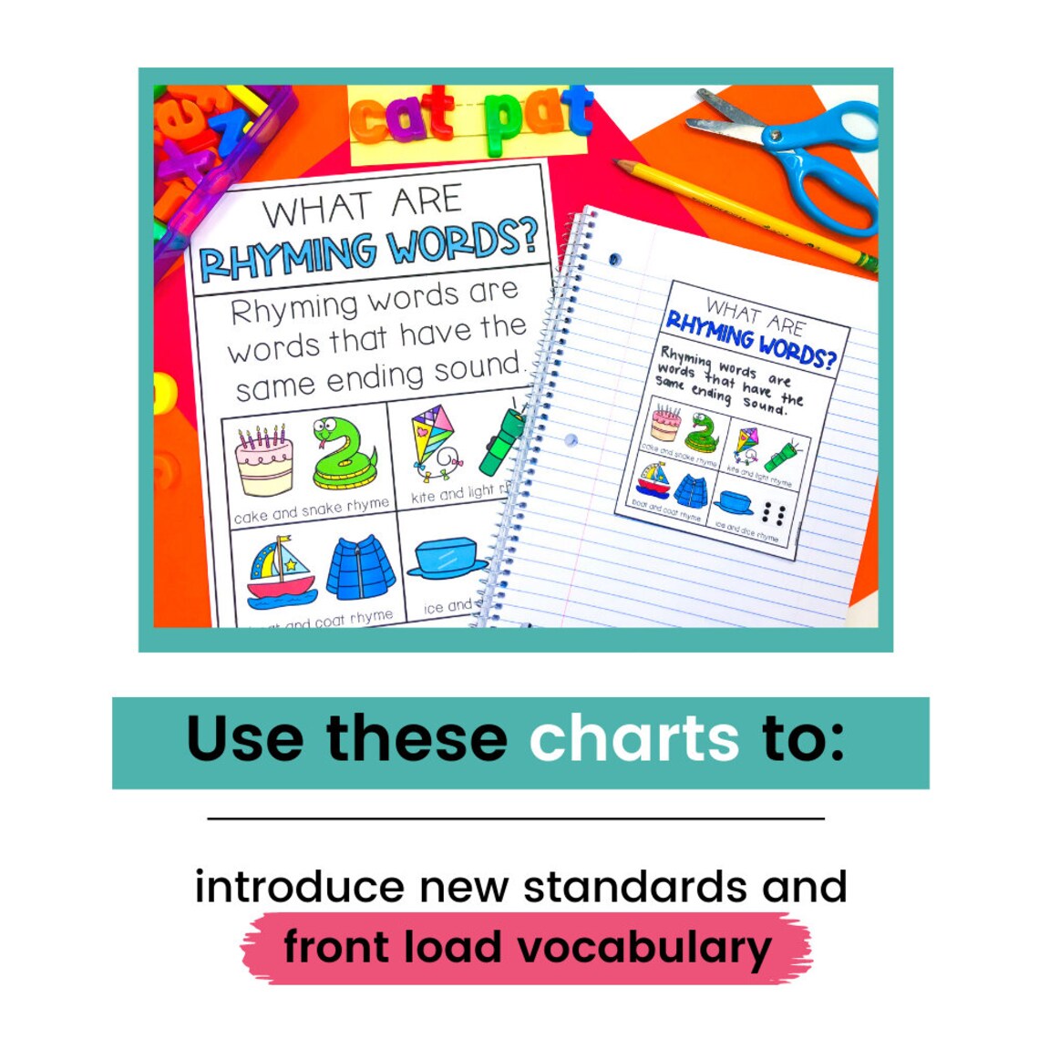 Rhyming Word Family Phonics Anchor Charts and Classroom Posters - Etsy