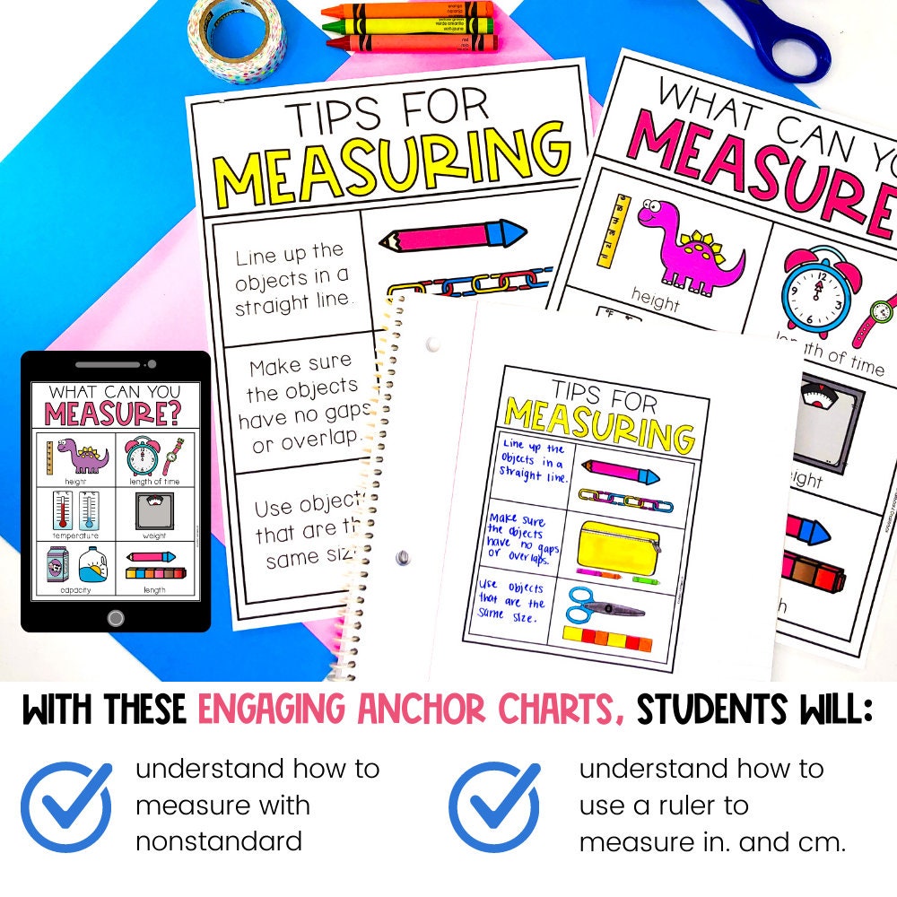 Nonstandard and Standard Measurement Anchor Charts and Classroom ...