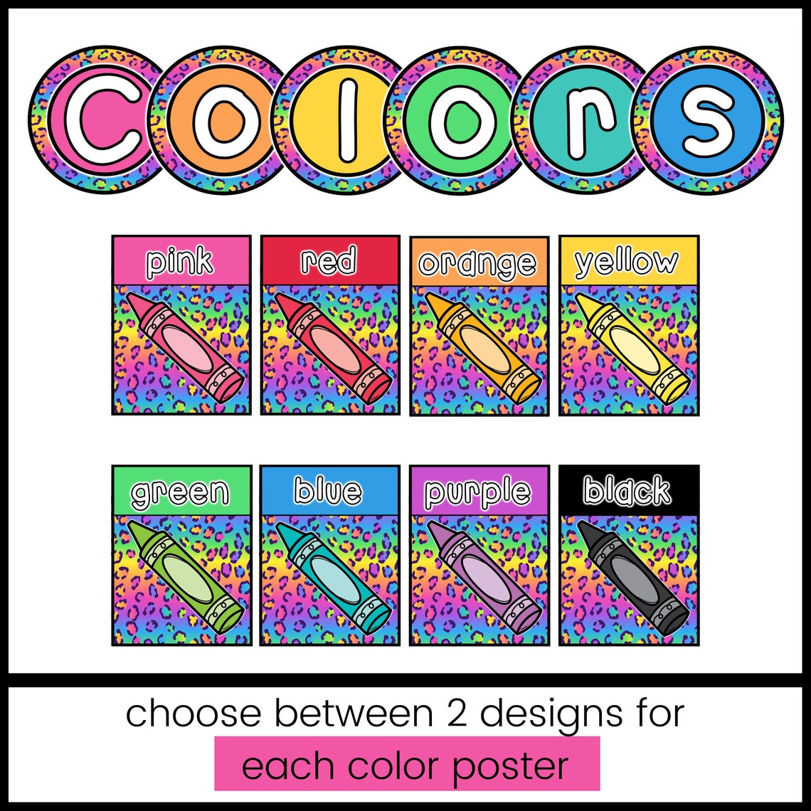 90s Retro Rainbow Color Posters | Classroom Decor - Etsy