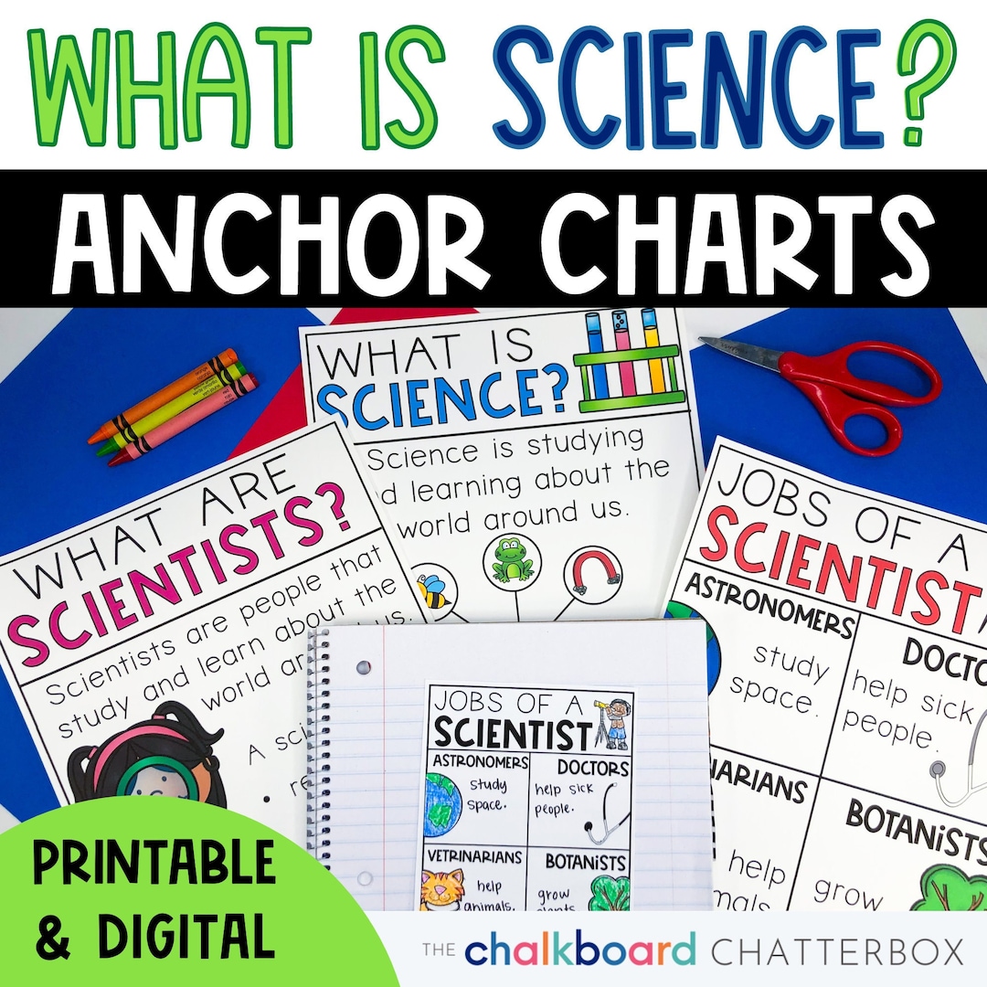 What is Science? and Scientist Anchor Charts for First and Second Grade ...