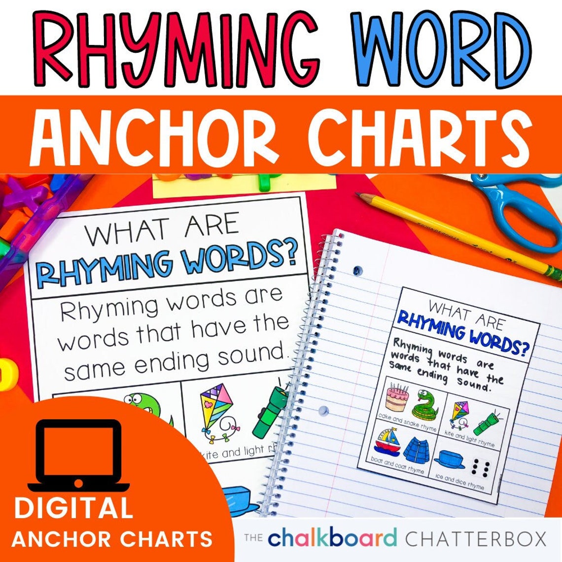 Rhyming Word Family Phonics Anchor Charts and Classroom Posters - Etsy