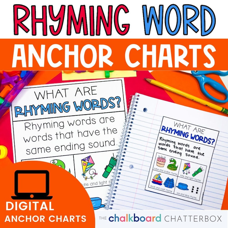 Rhyming Word Family Phonics Anchor Charts and Classroom Posters - Etsy