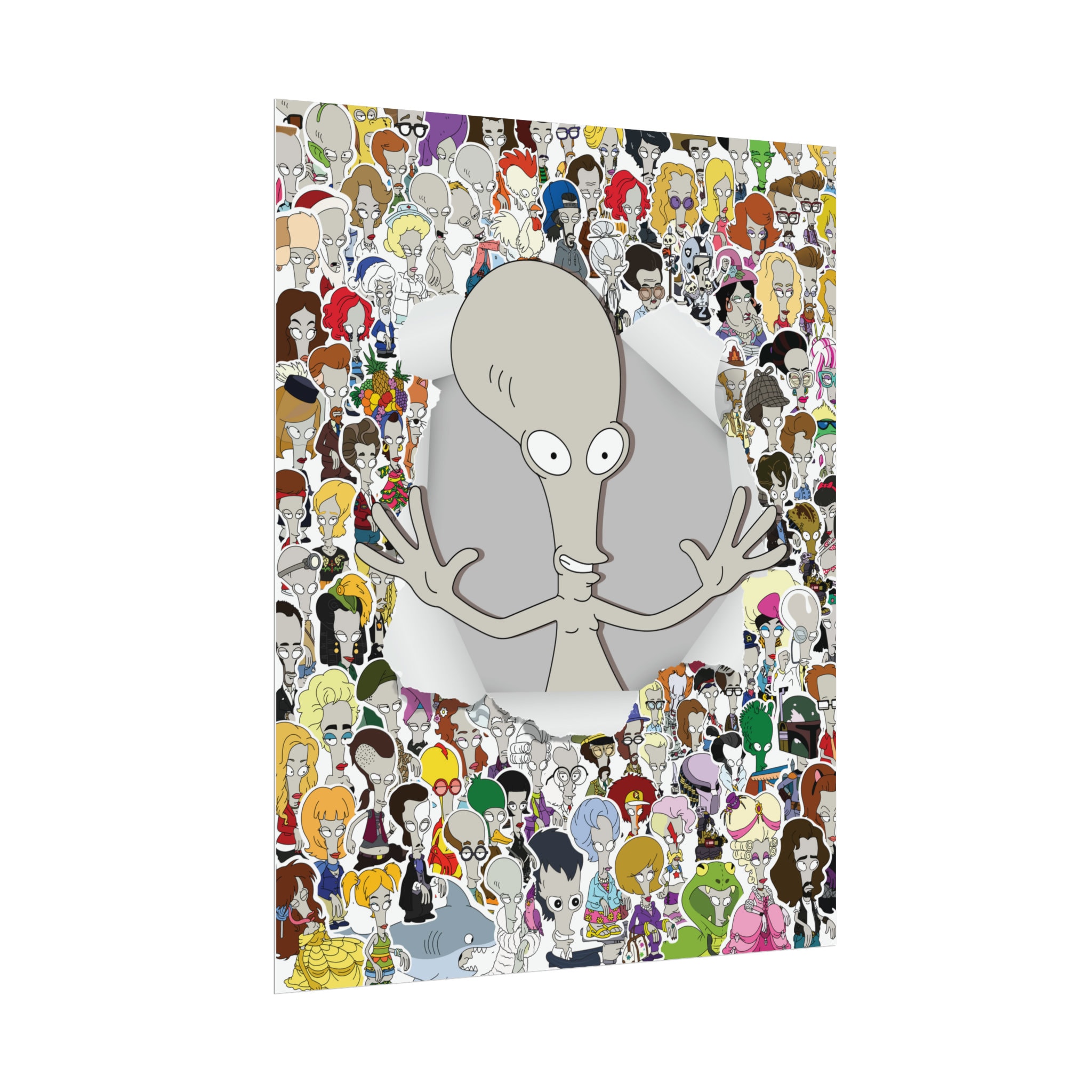 Roger the Alien Persona Rolled Poster - Etsy