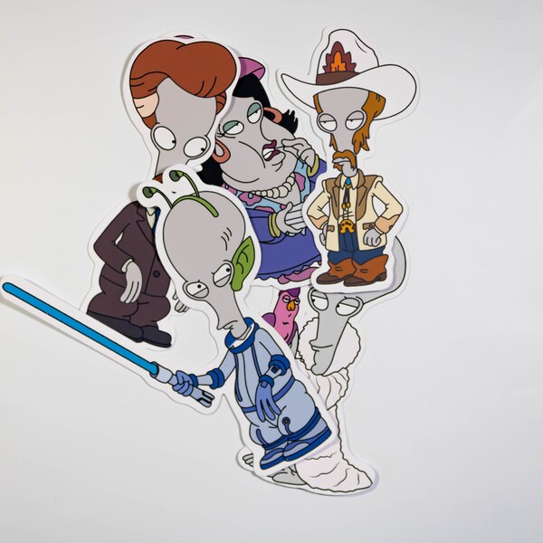 Roger the Alien Stickers - Etsy