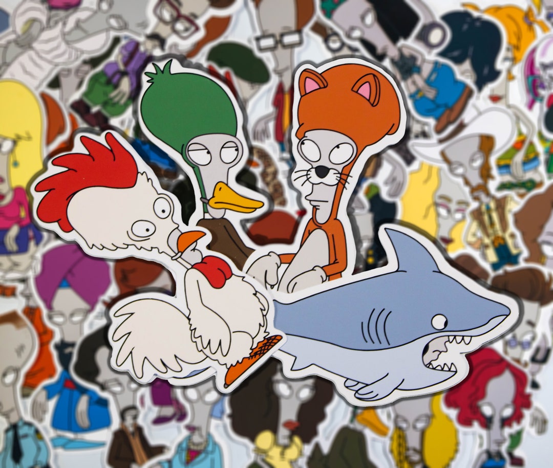 Roger the Alien Sticker Animal Set - Etsy