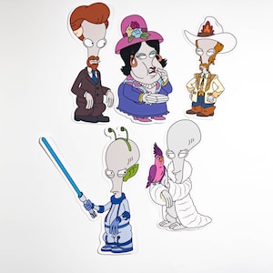 Roger the Alien Sticker Set C - Etsy