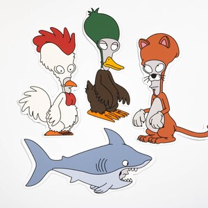 Roger the Alien Sticker Animal Set - Etsy