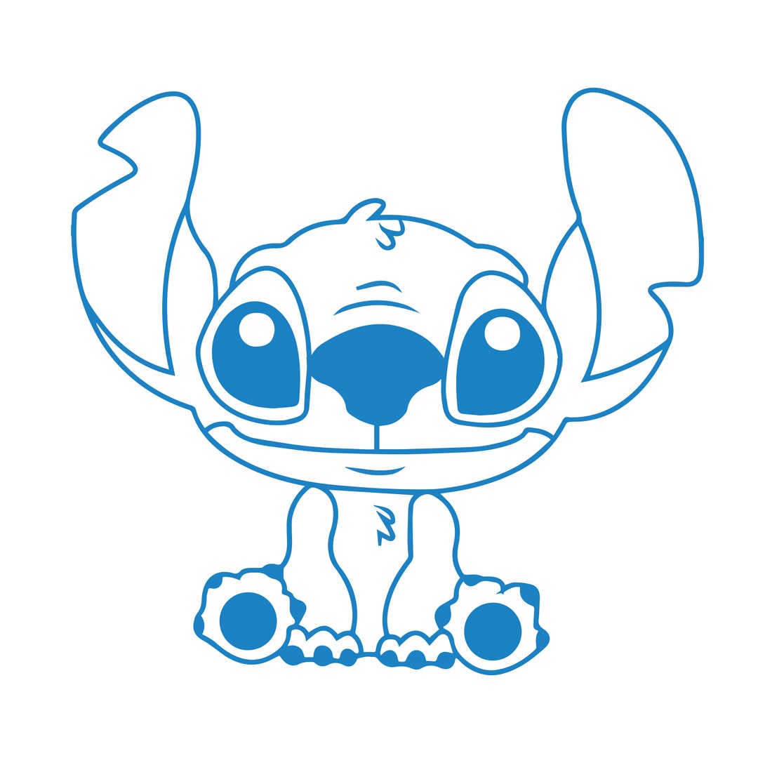 Stitch Vinyl Sticker - Etsy