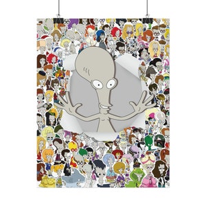 Roger the Alien Persona Rolled Poster - Etsy