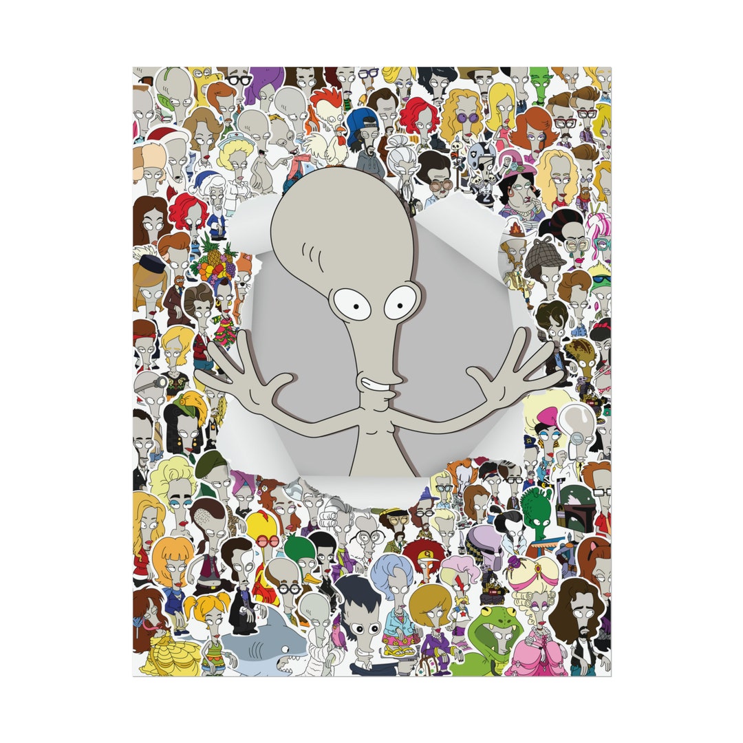 Roger The Alien Persona Rolled Poster Etsy