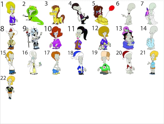 Roger the Alien Personas - Etsy