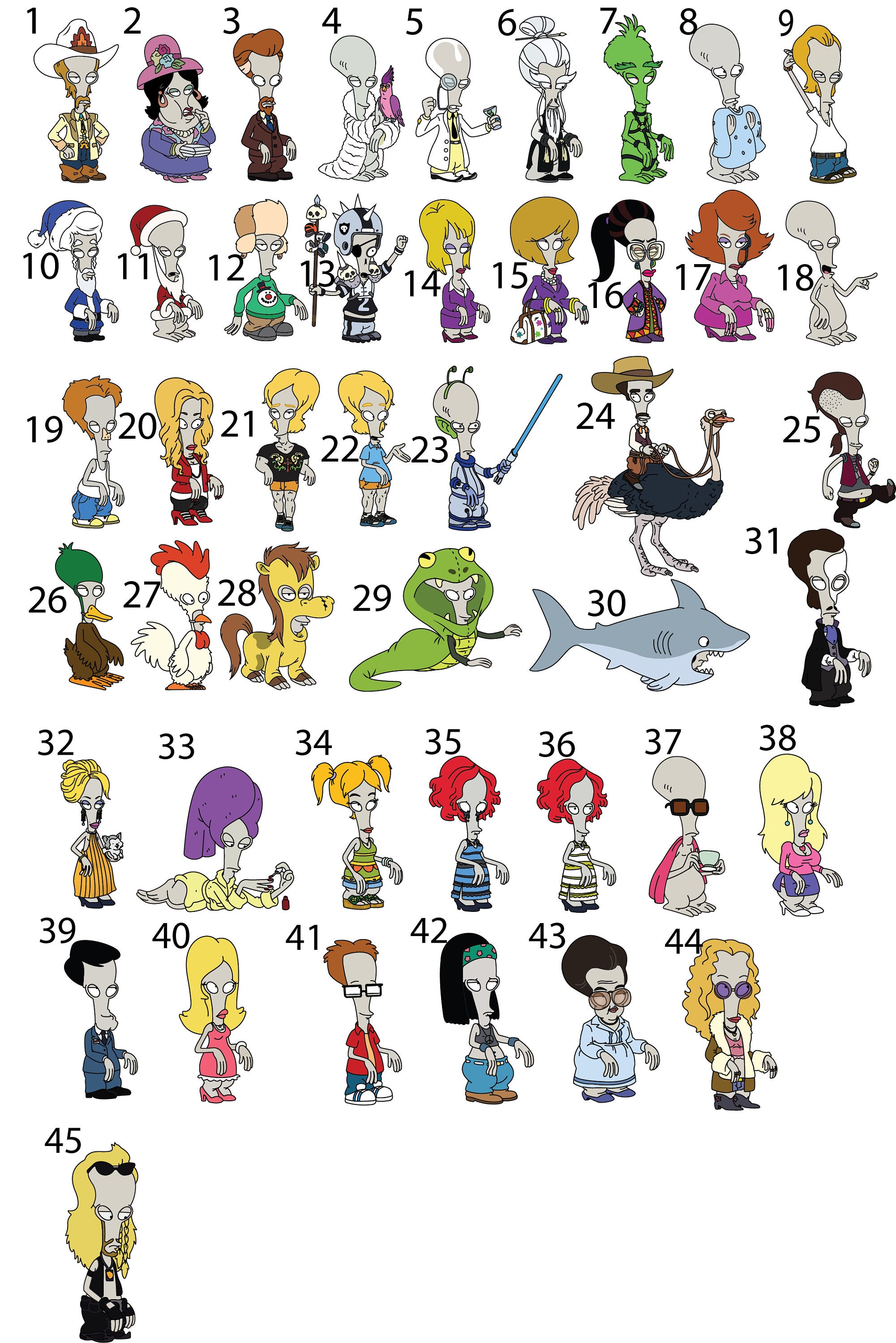 Roger the Alien Personas - Etsy