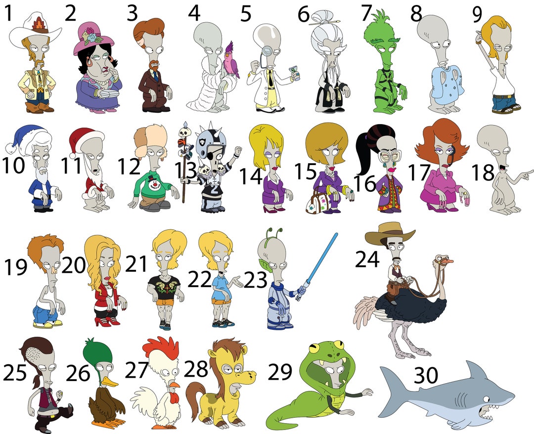 Roger the Alien Personas - Etsy UK