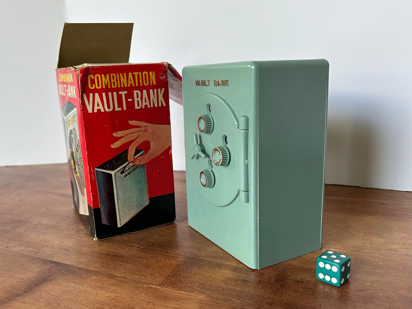 Vintage Combination Vault-bank 60s | Small Plastic Bank Safe From the ...