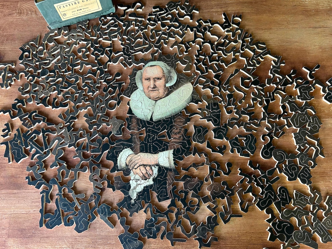 Vintage Wooden Puzzle With Elizabeth Bas, Rembrandt From the 1920s ...