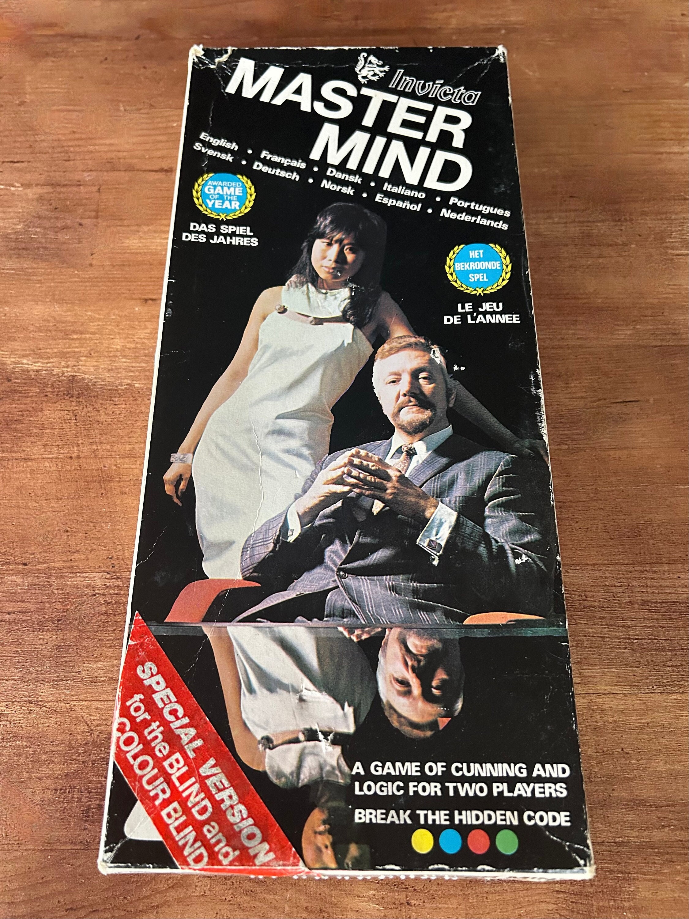 Vintage Board Game Mastermind Special Version for the BLIND and Color ...