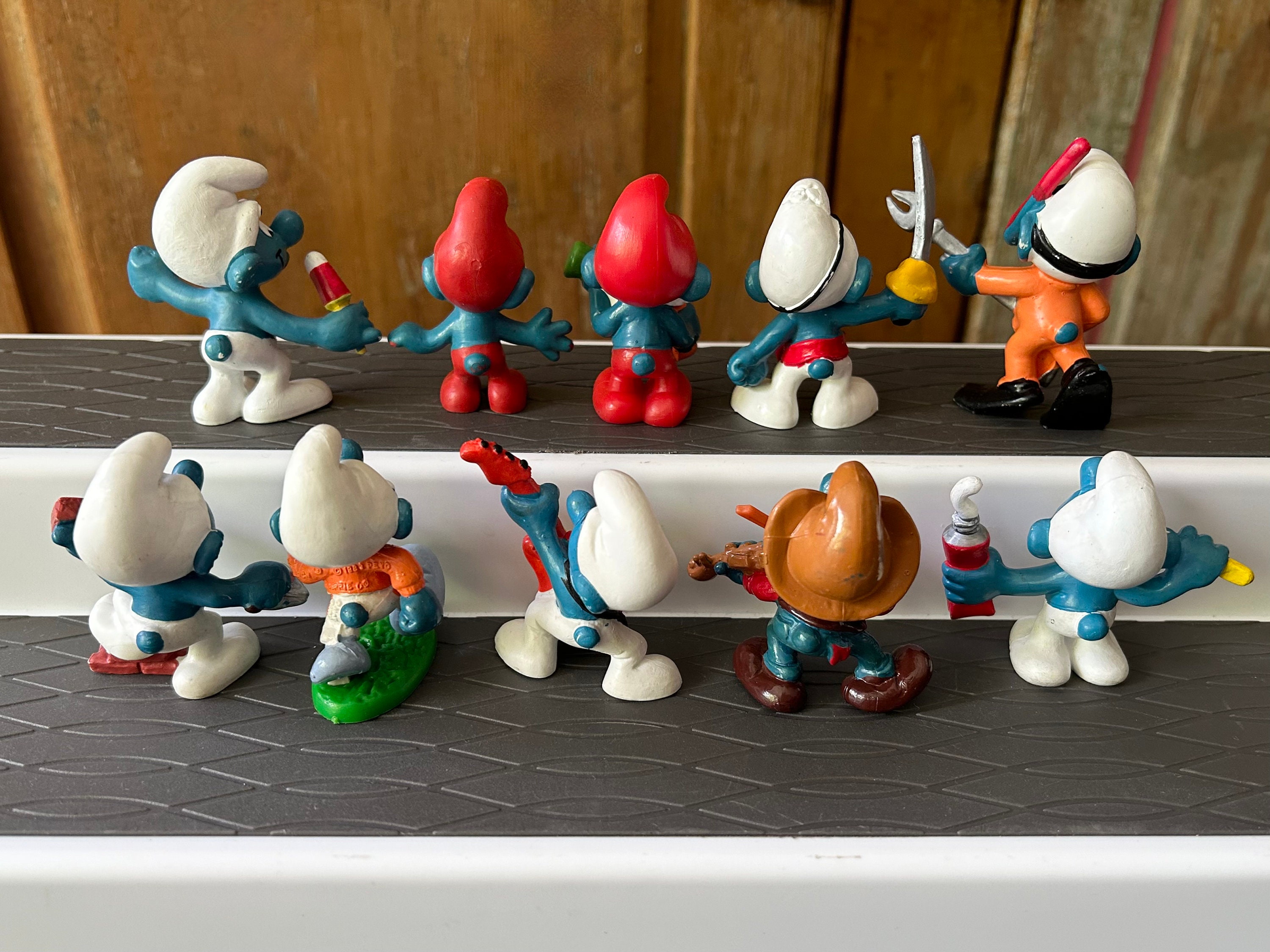 Vintage Lot of 10 Smurfs From the 80s and 90s | Lot of 10 Peyo Smurfs ...
