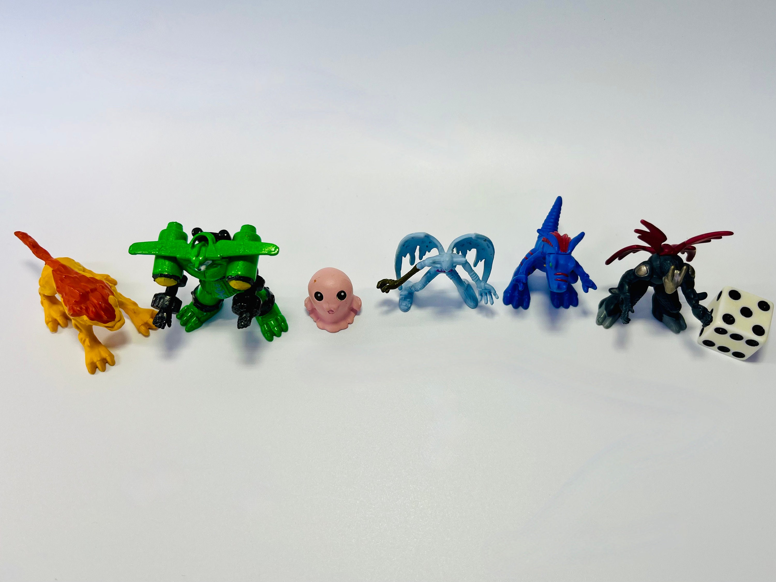 Vintage Set of 6 Bandai HT Digimon Mini Figures / Lot of 6 Mini Digimon ...