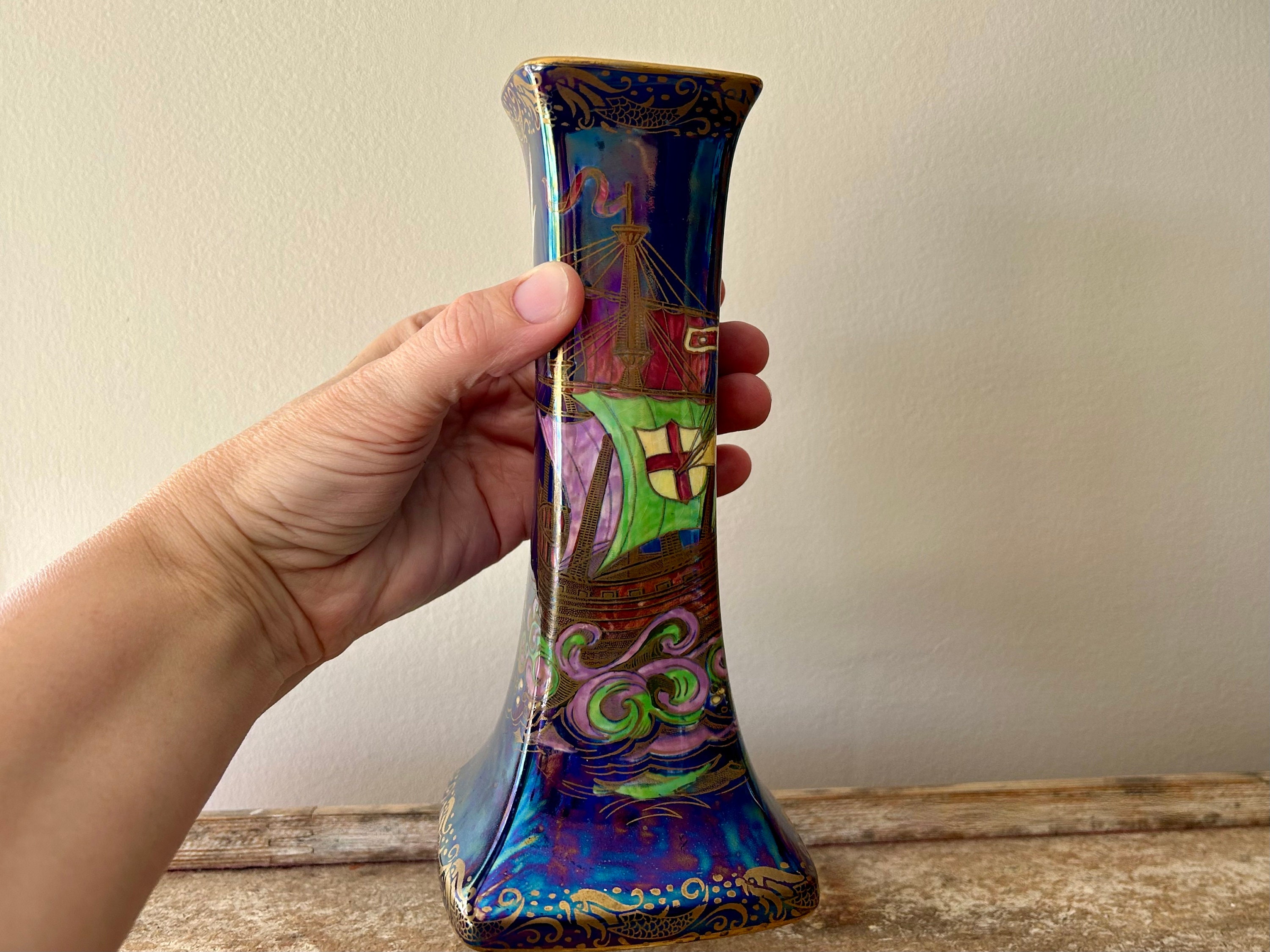 Vintage Maling Coronet Pottery Vase Luster Glazer / Maling - Etsy