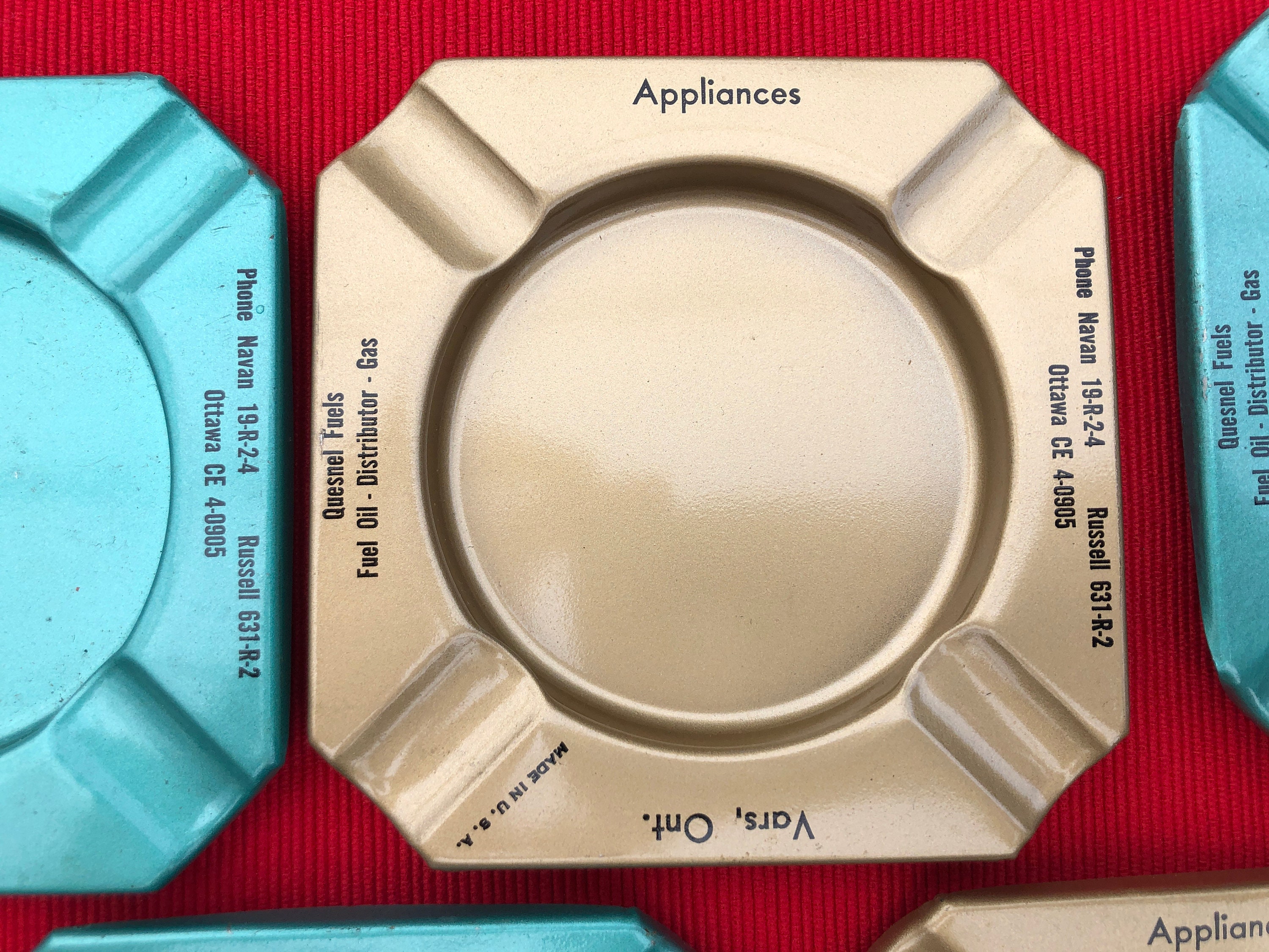 Vintage Mid-century Set of 5 Metal ASHTRAYS Set of 5 Quesnel - Etsy