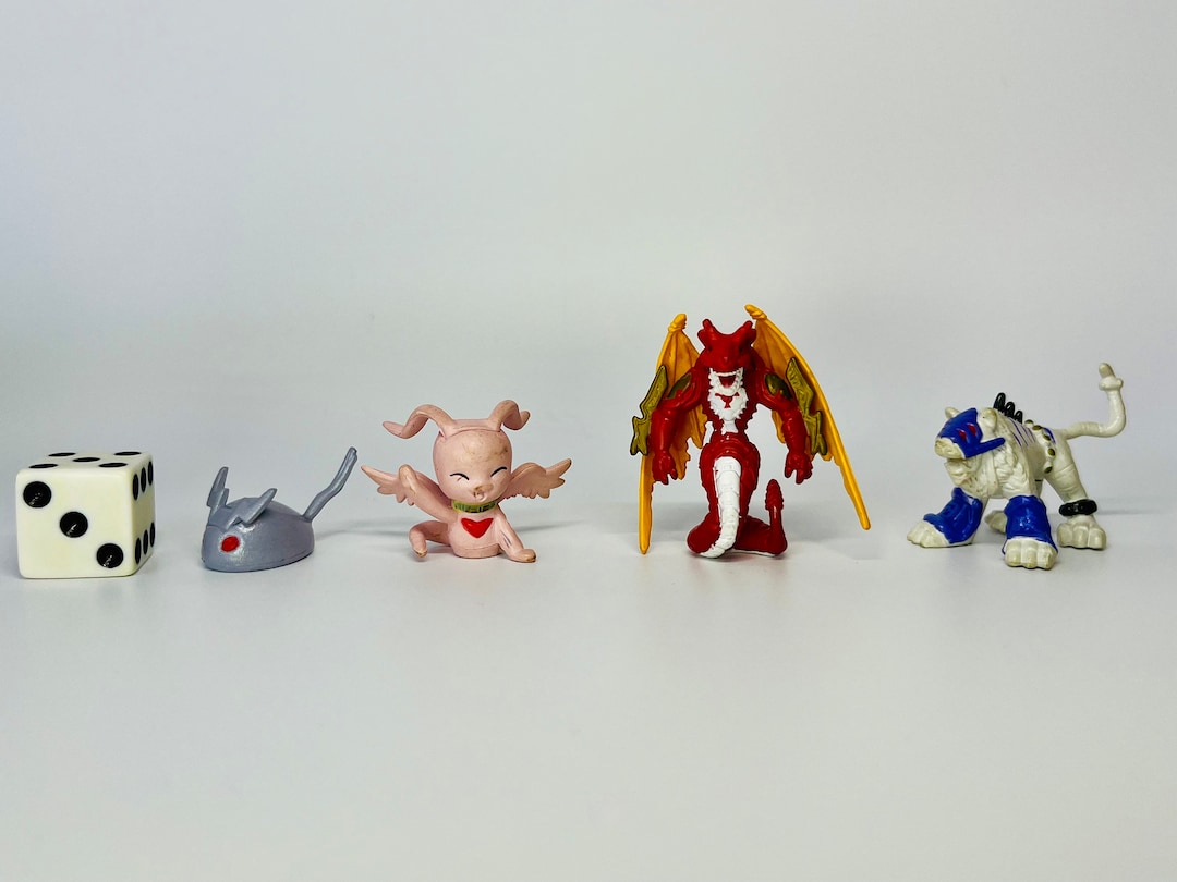 Vintage Set of 4 Bandai HT Digimon Mini Figures / Lot of 4 Mini Digimon ...