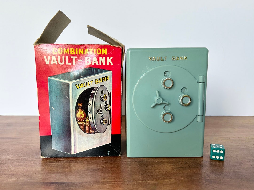 Vintage Combination Vault-bank 60s | Small Plastic Bank Safe From the ...