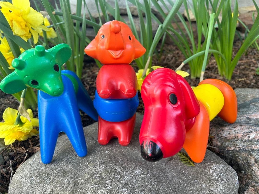 Vintage Set of 3 Tupperware Animal Toys | Set of 3 Tupperware Toy ...