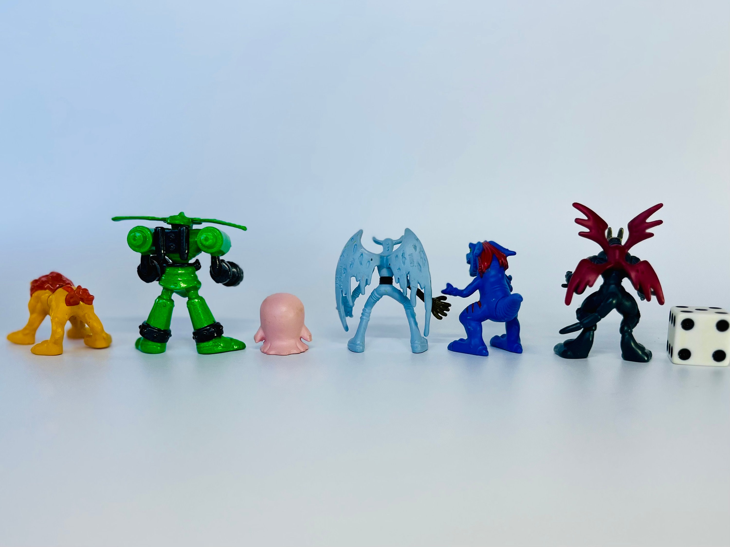 Vintage Set of 6 Bandai HT Digimon Mini Figures / Lot of 6 Mini Digimon ...