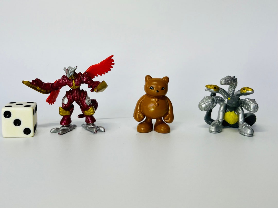 Vintage Set of 3 Bandai HT Digimon Mini Figures / Lot of 3 Mini Digimon ...