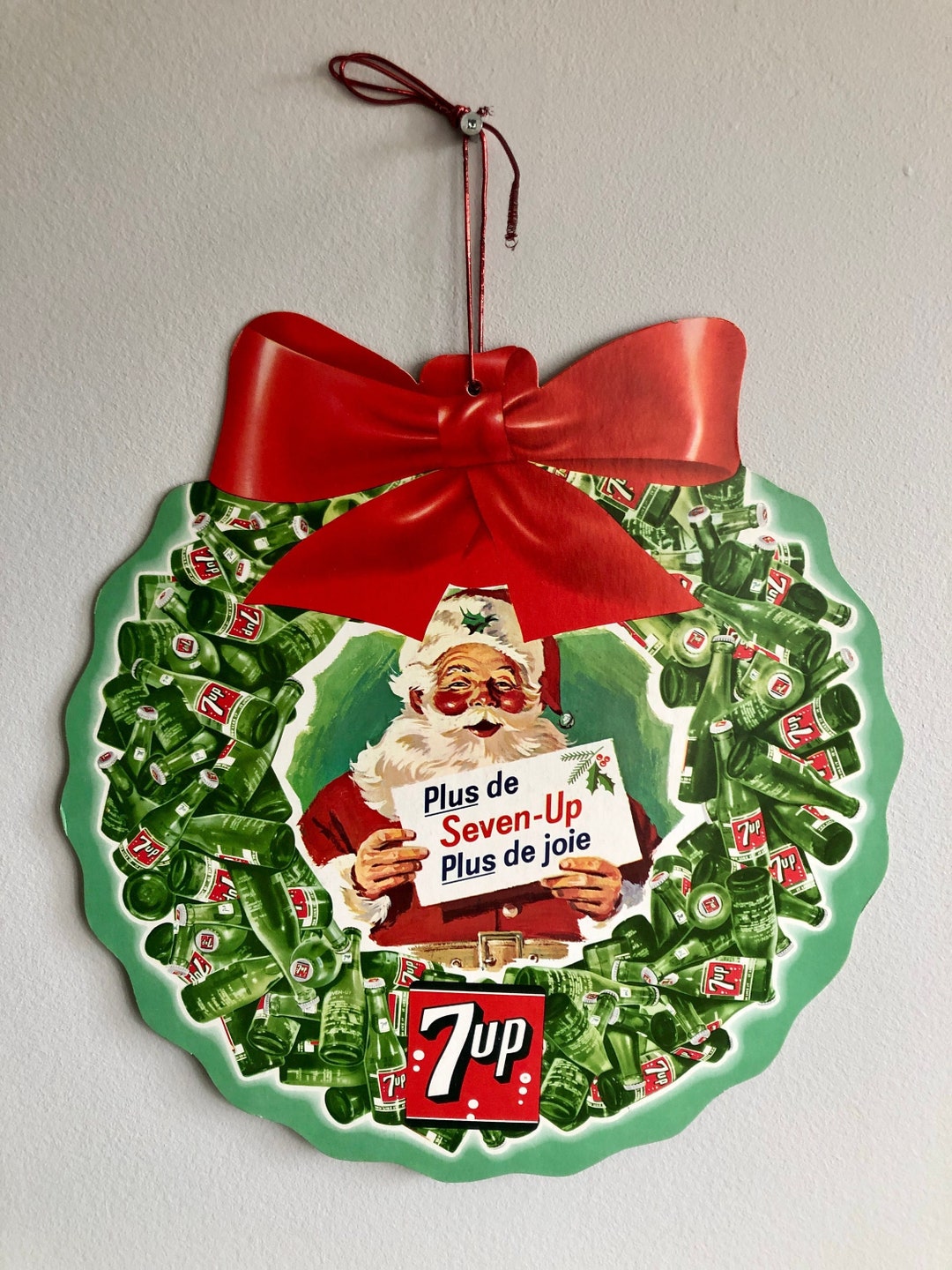 Vintage 7up Cardboard Christmas From the 1950s - 7up Cardboard ...