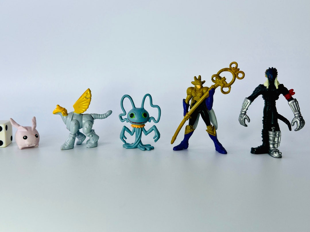Vintage Set of 5 Bandai HT Digimon Mini Figures / Lot of 5 Mini Digimon ...