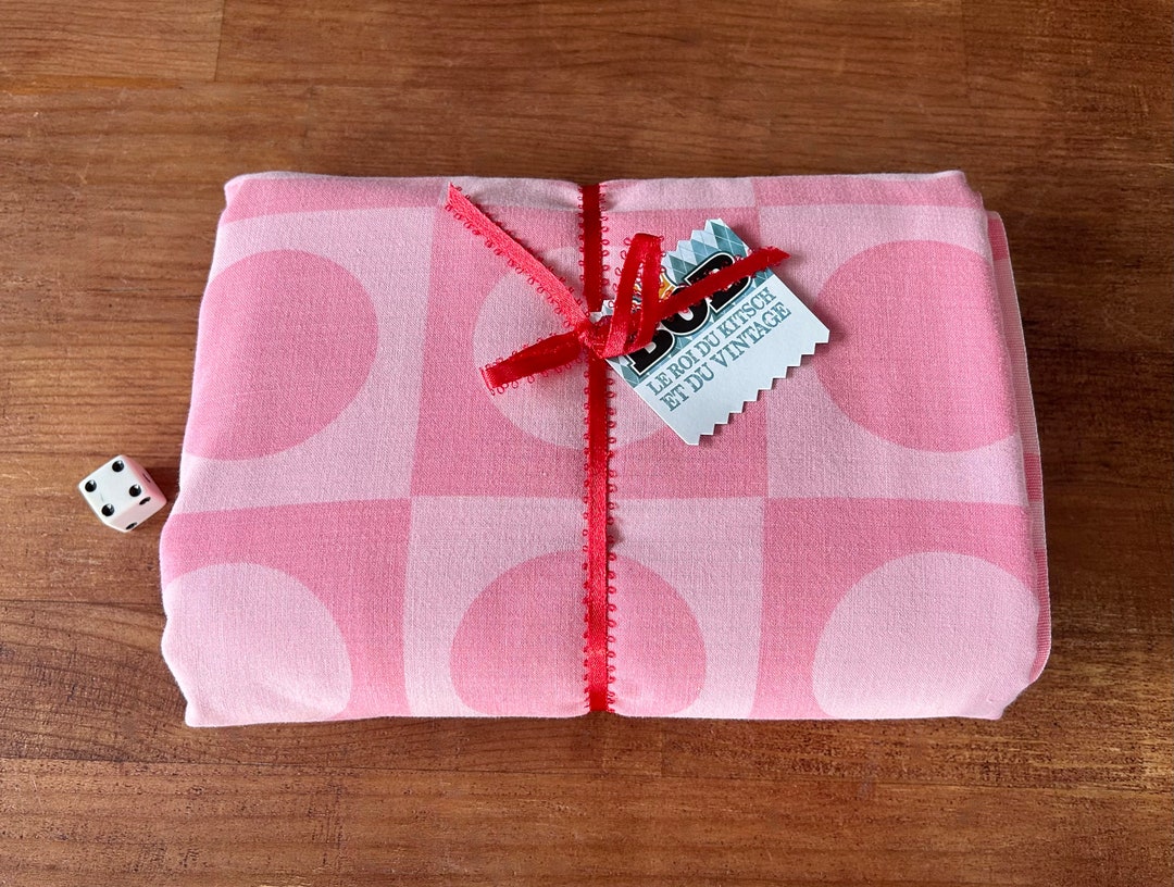 Vintage Pink Fabric With 70s Pattern Pink Fabric With 70s Pattern - Etsy