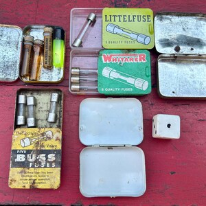 Vintage Set of 6 Small Metal Fuse Boxes Lot De 6 Petites Boites En ...