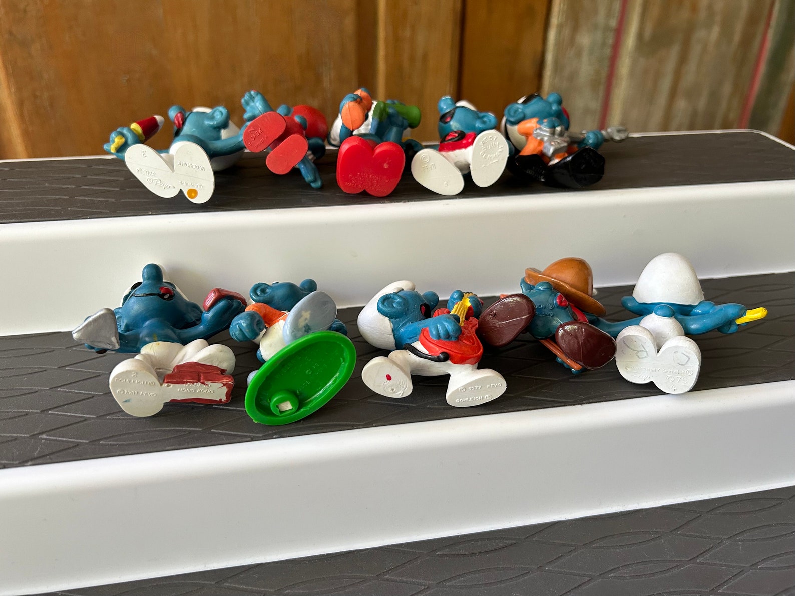 Vintage Lot of 10 Smurfs From the 80s and 90s | Lot of 10 Peyo Smurfs ...