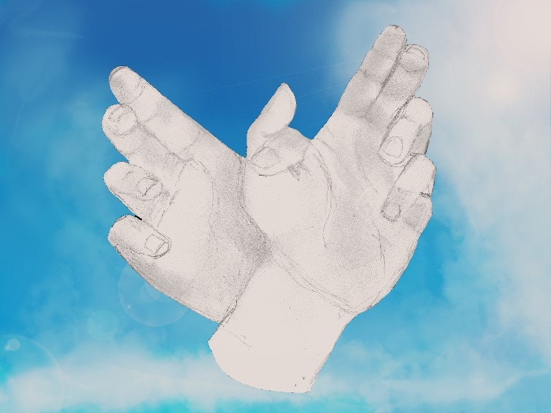 Vintage Hand Drawing / Sketch of Hands / Dreamer's Hands Sketch ...