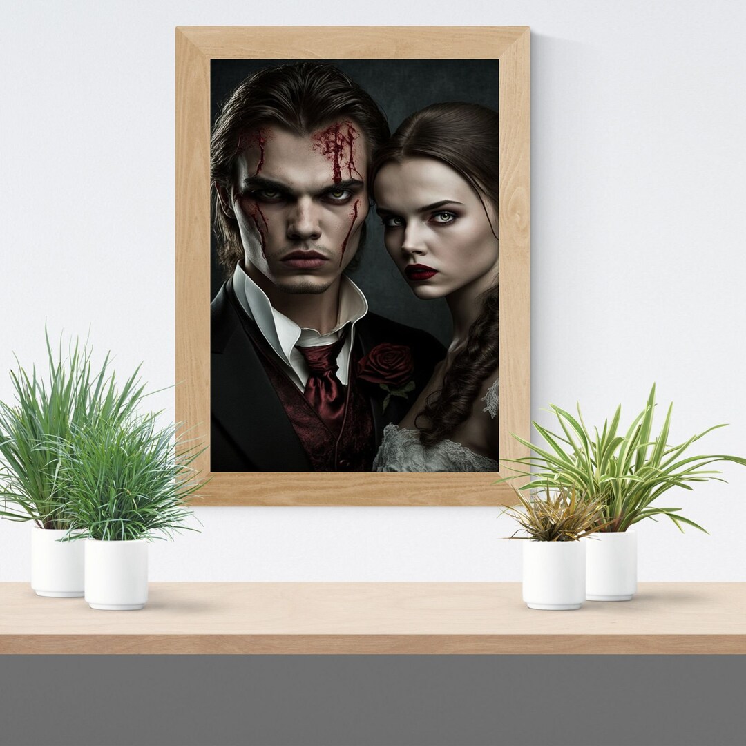 Printable Vampire Art - Digital Prints Download - Vintage Gothic Home ...