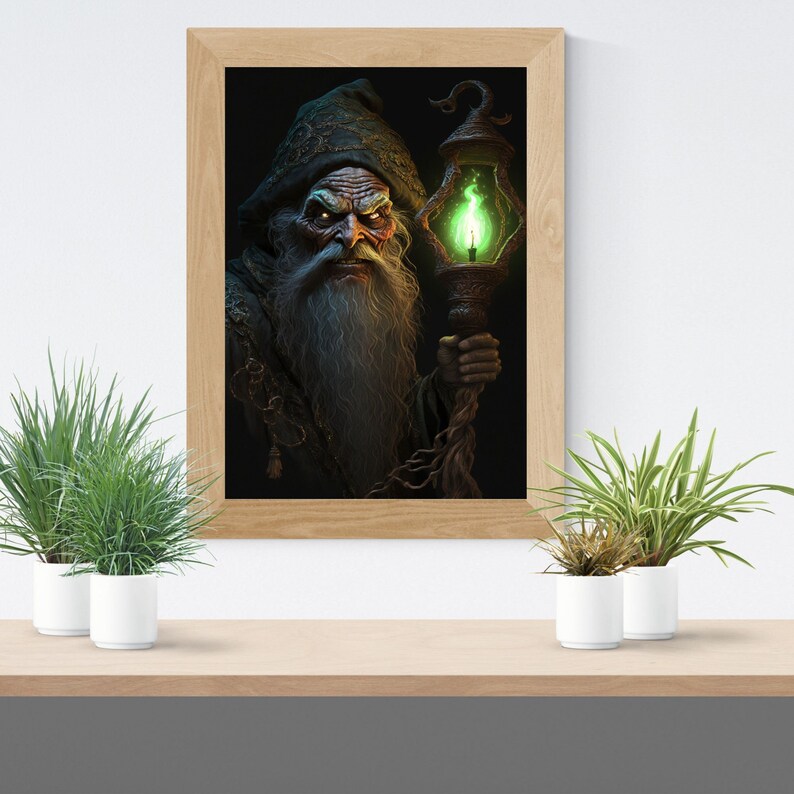 Printable Wizard Art - Digital Prints Download - Vintage Gothic Home ...