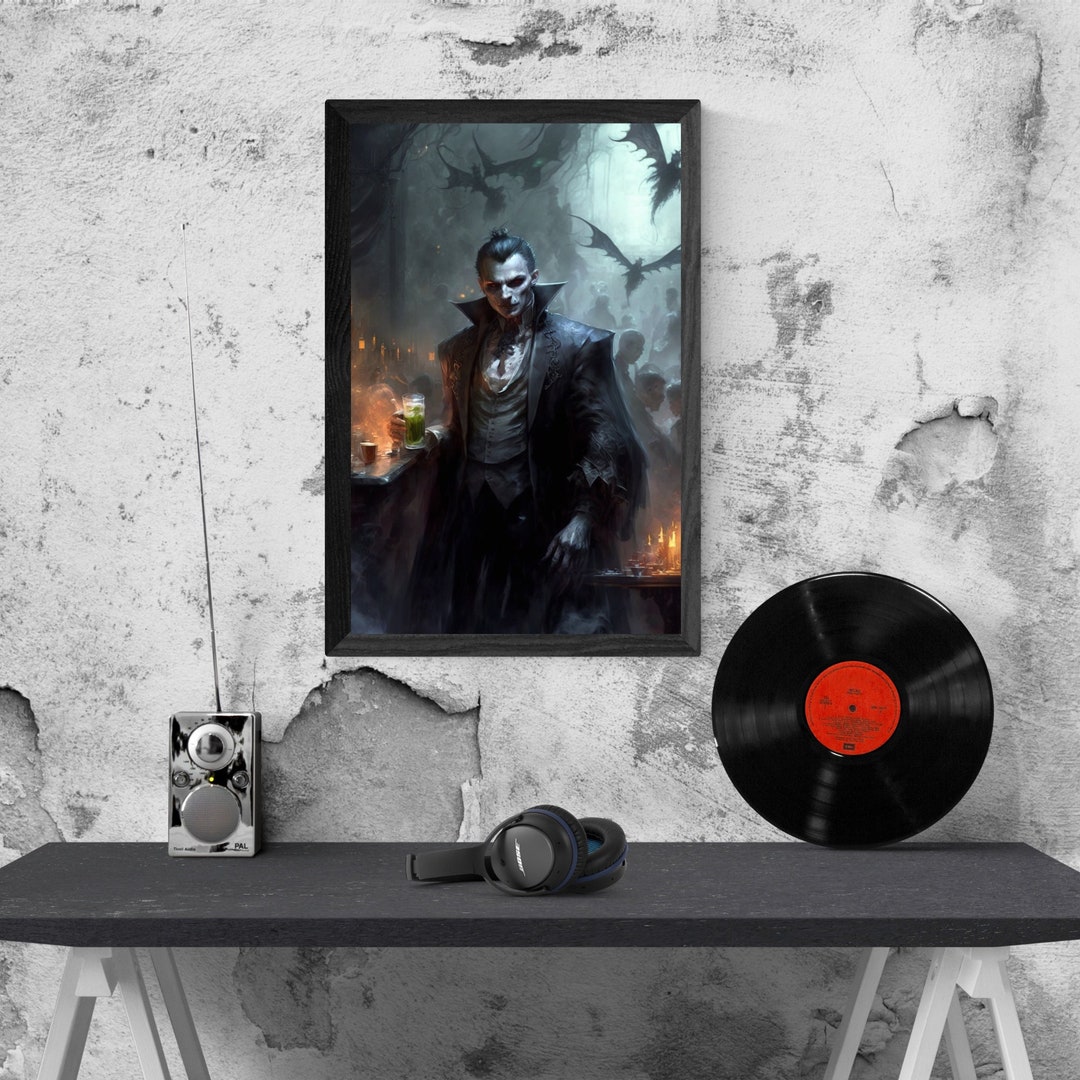 Printable Vampire Art Digital Prints Download Vintage Gothic Home Decor ...