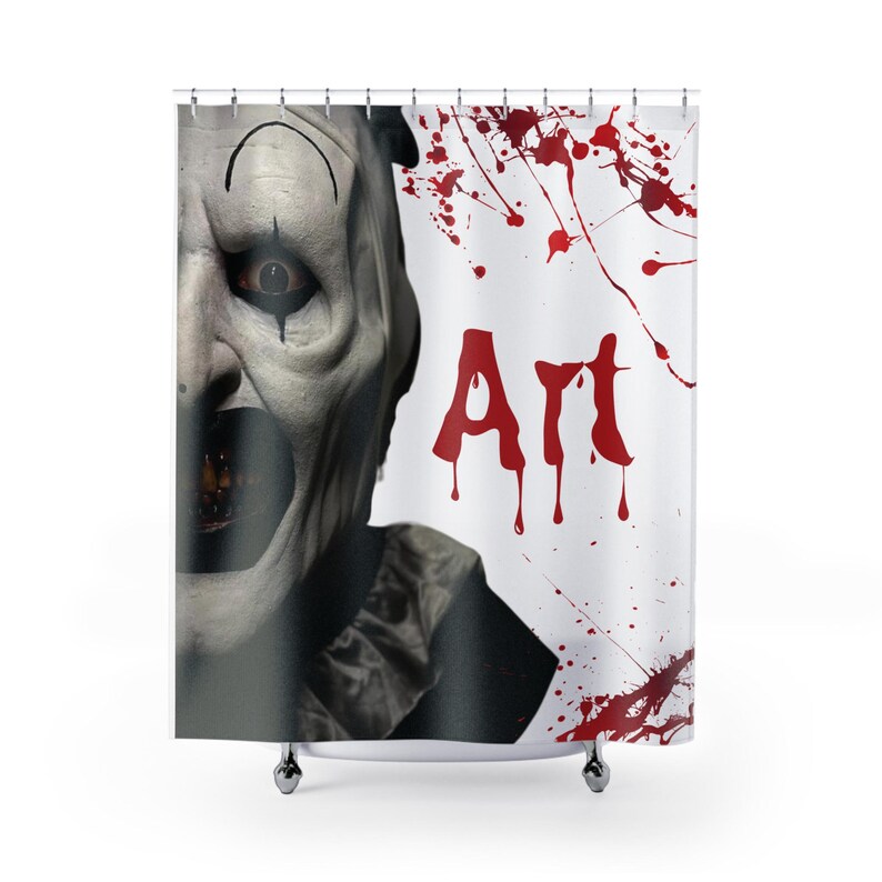 Terrifier Art the Clown Shower Curtain, Horror Movies Shower Curtain ...