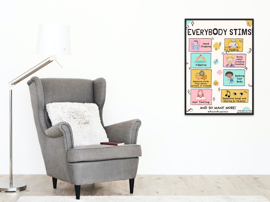 Everybody Stims! Classroom Educational Poster - Autism Acceptance ...