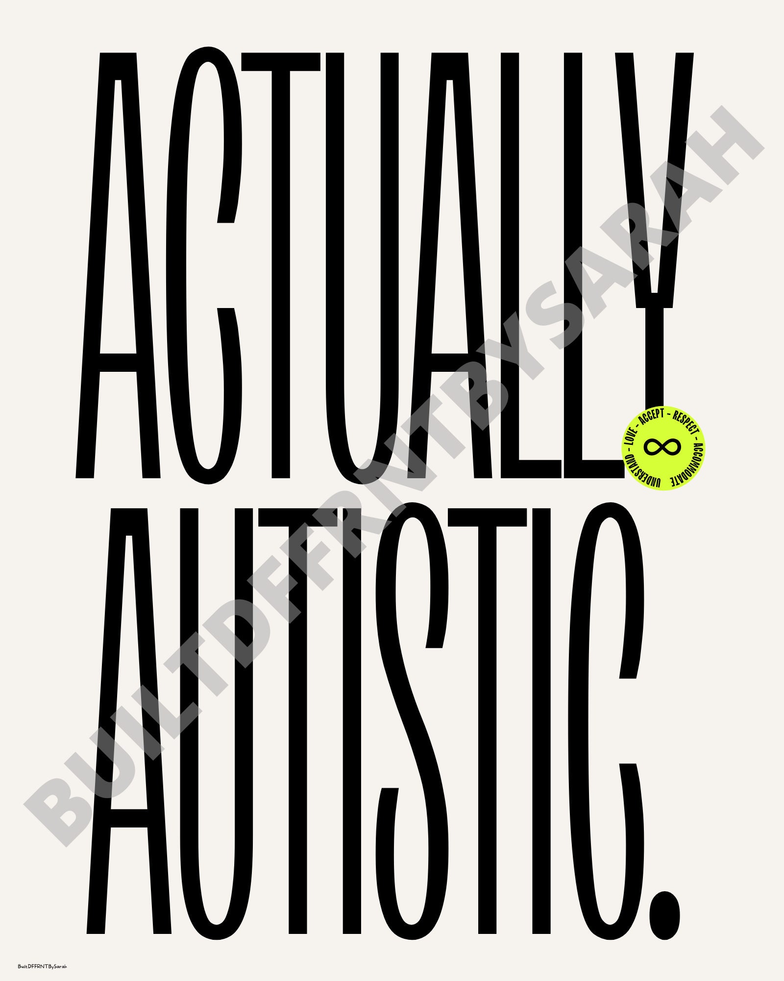 Actually Autistic Retro Poster - Autism Acceptance Digital Download ...