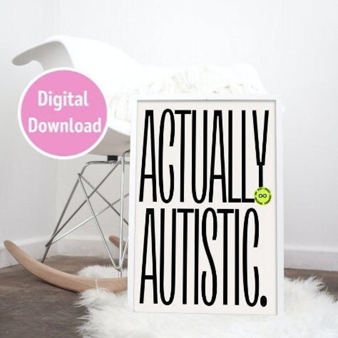 Actually Autistic Retro Poster - Autism Acceptance Digital Download ...
