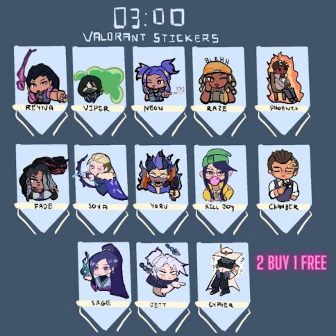 Cute Valorant Agent - Etsy