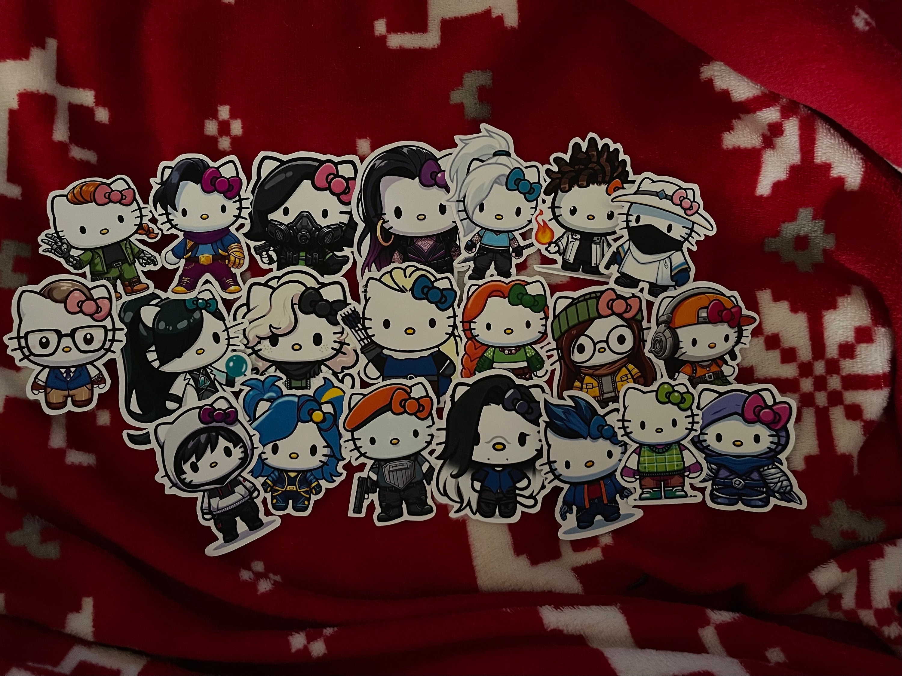 Sticker Hello Kitty Valorant Agent Sage,geeko,reyna, Jett,iso,raze ...